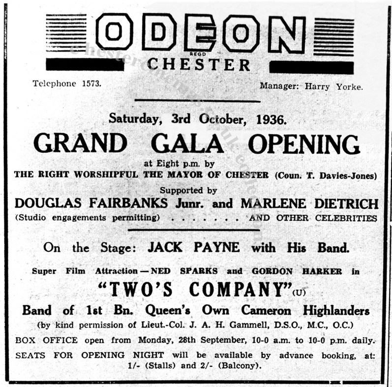 Odeon Cinema, Chester. - Chester Cinemas